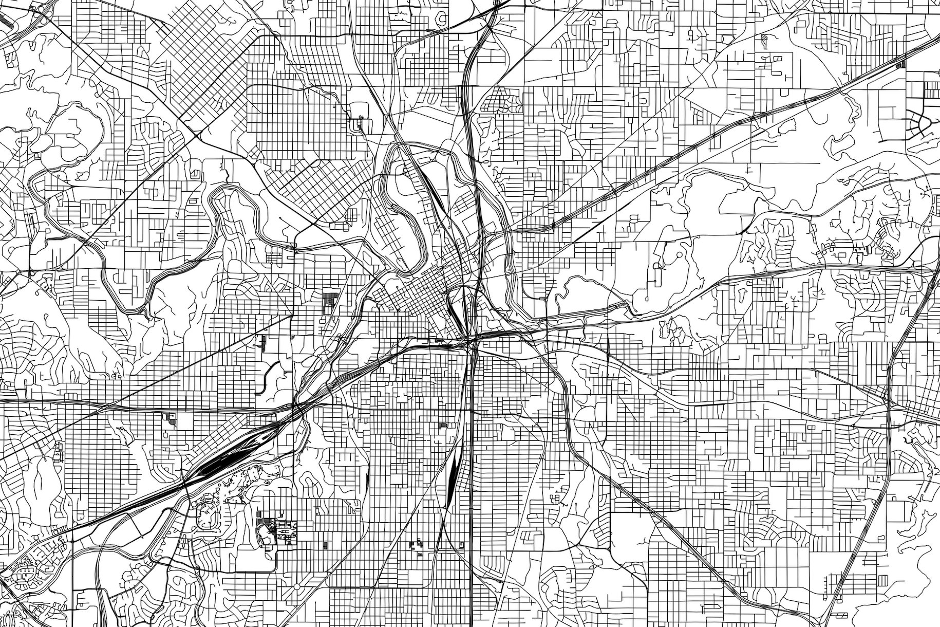 Fort Worth Map Wallpaper - Perfect for Home or Office Decor