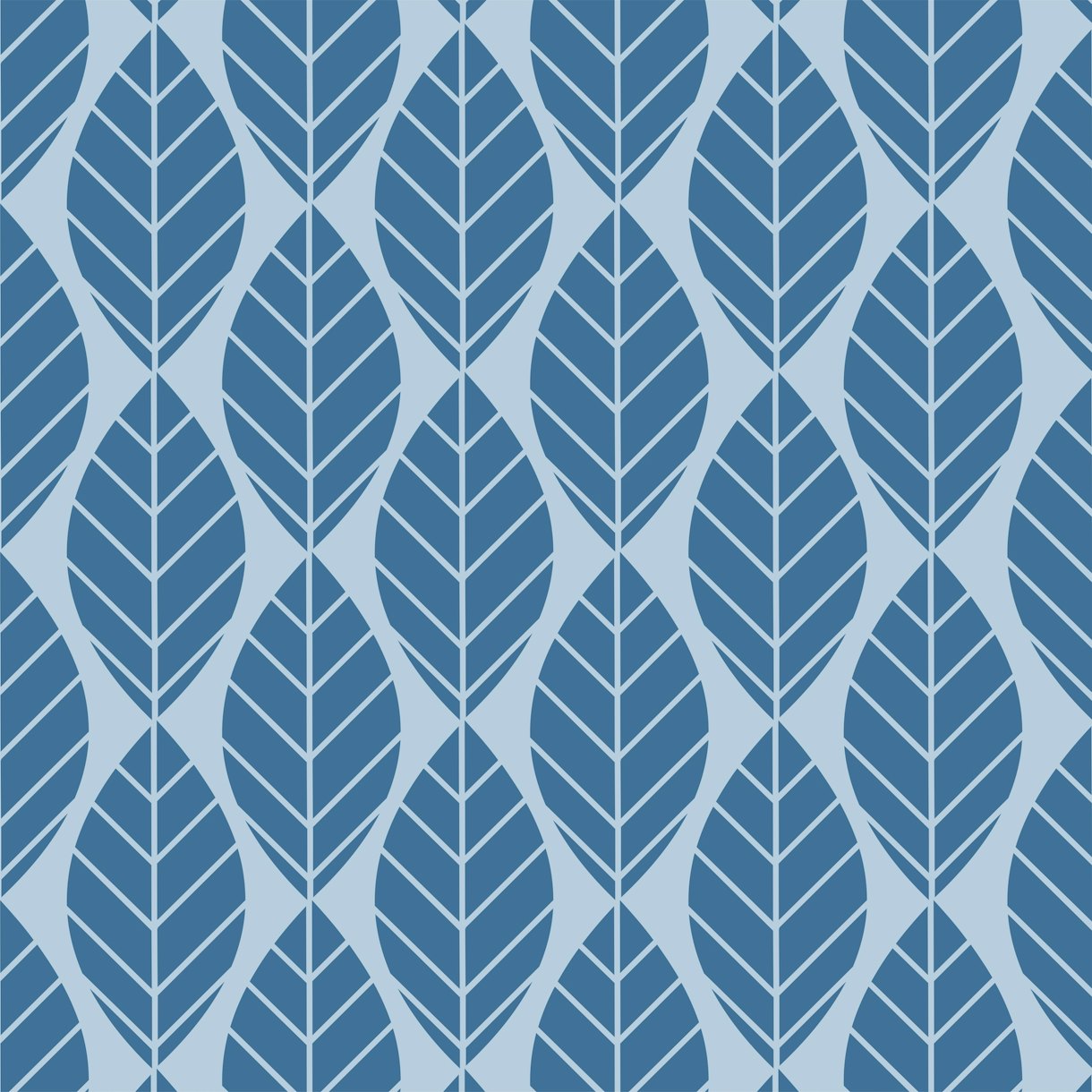Buy Baby Blue Leaves Pattern Wallpaper Online | Happywall