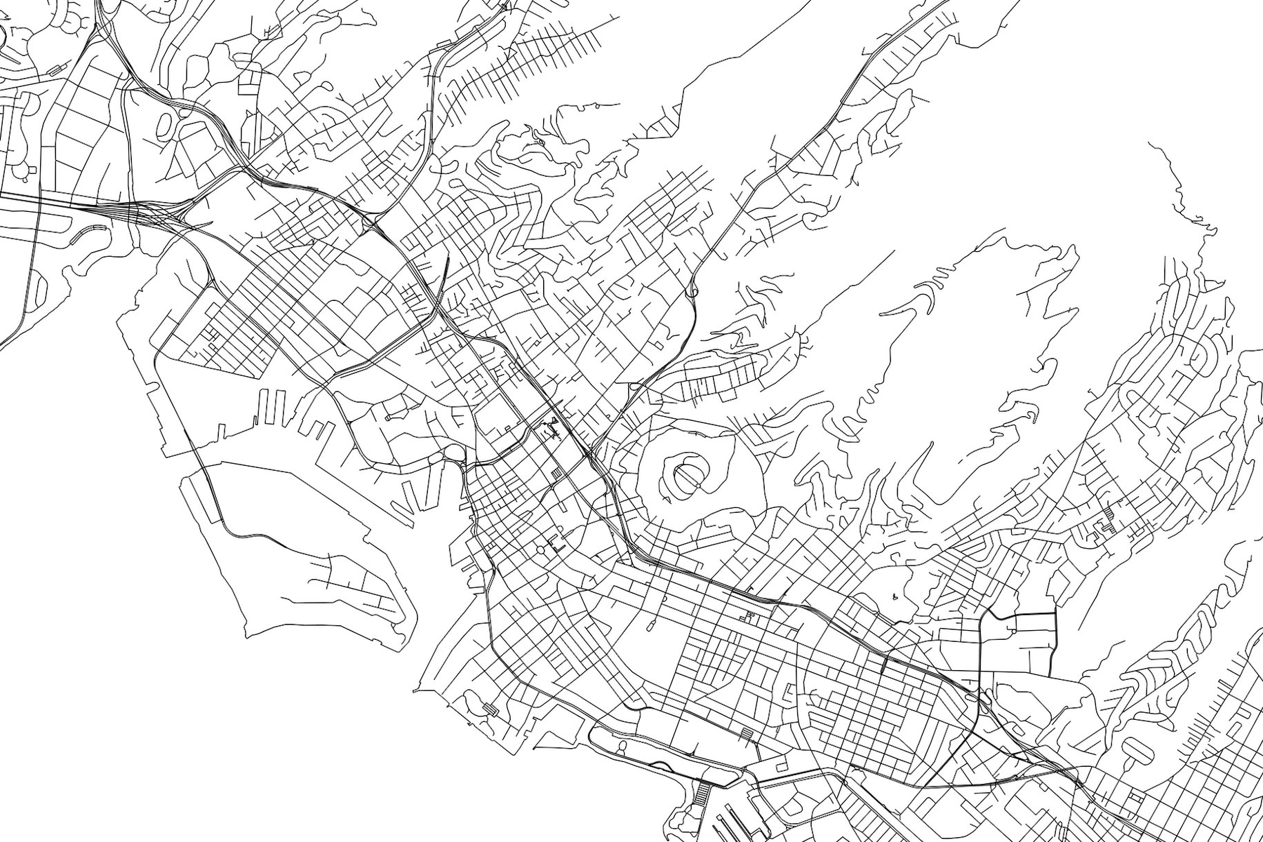 Honolulu Map wallpaper - Happywall