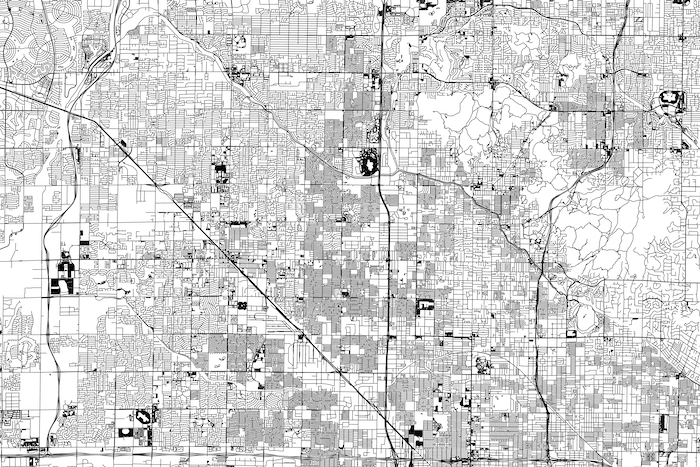 Black and White Phoenix Map Wallpaper