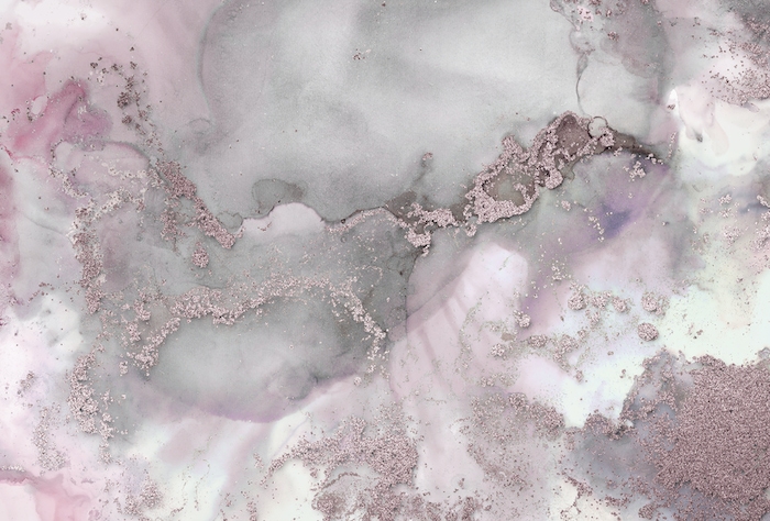 Rose Gold Pink Abstract Ink Wallpaper