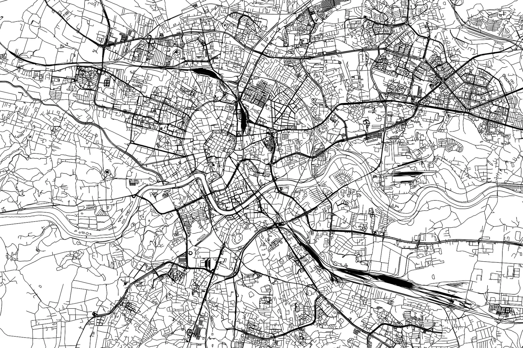 Buy Krakow Map wallpaper - Happywall
