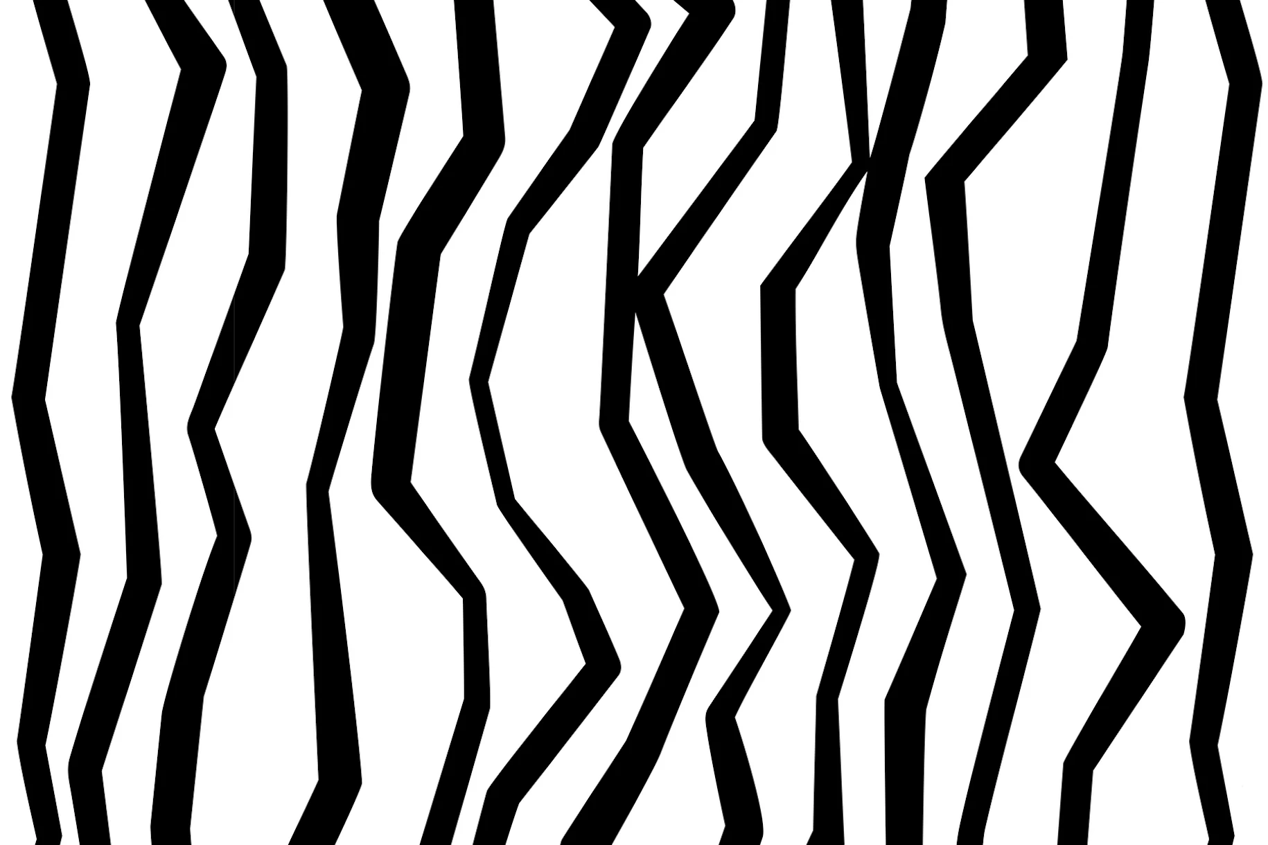 Black and White Irregular Stripes Wallpaper - Buy Online | Happywall