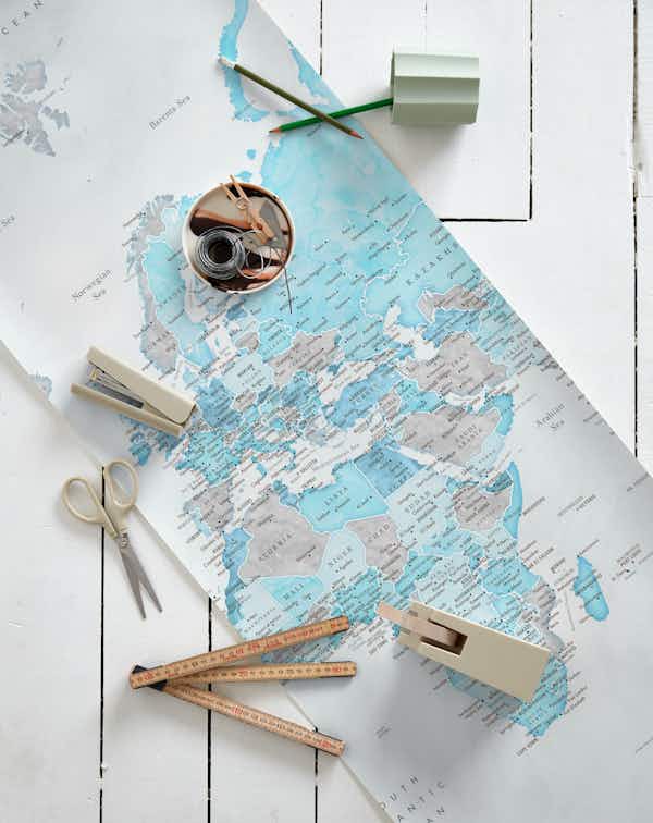 World map Jabulani Antarctica wallpaper - Happywall