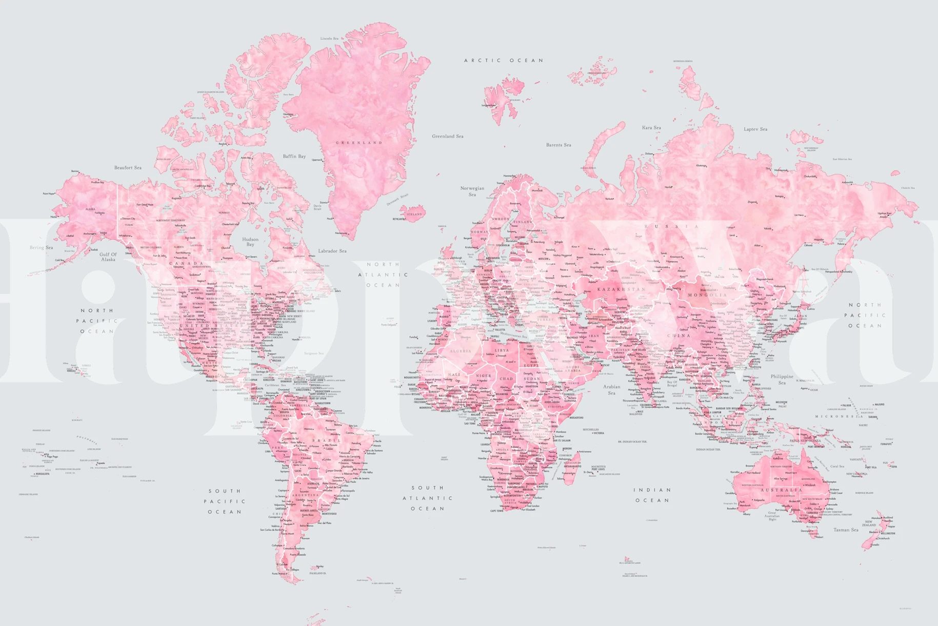 Detailed world map Odelya wallpaper - Happywall