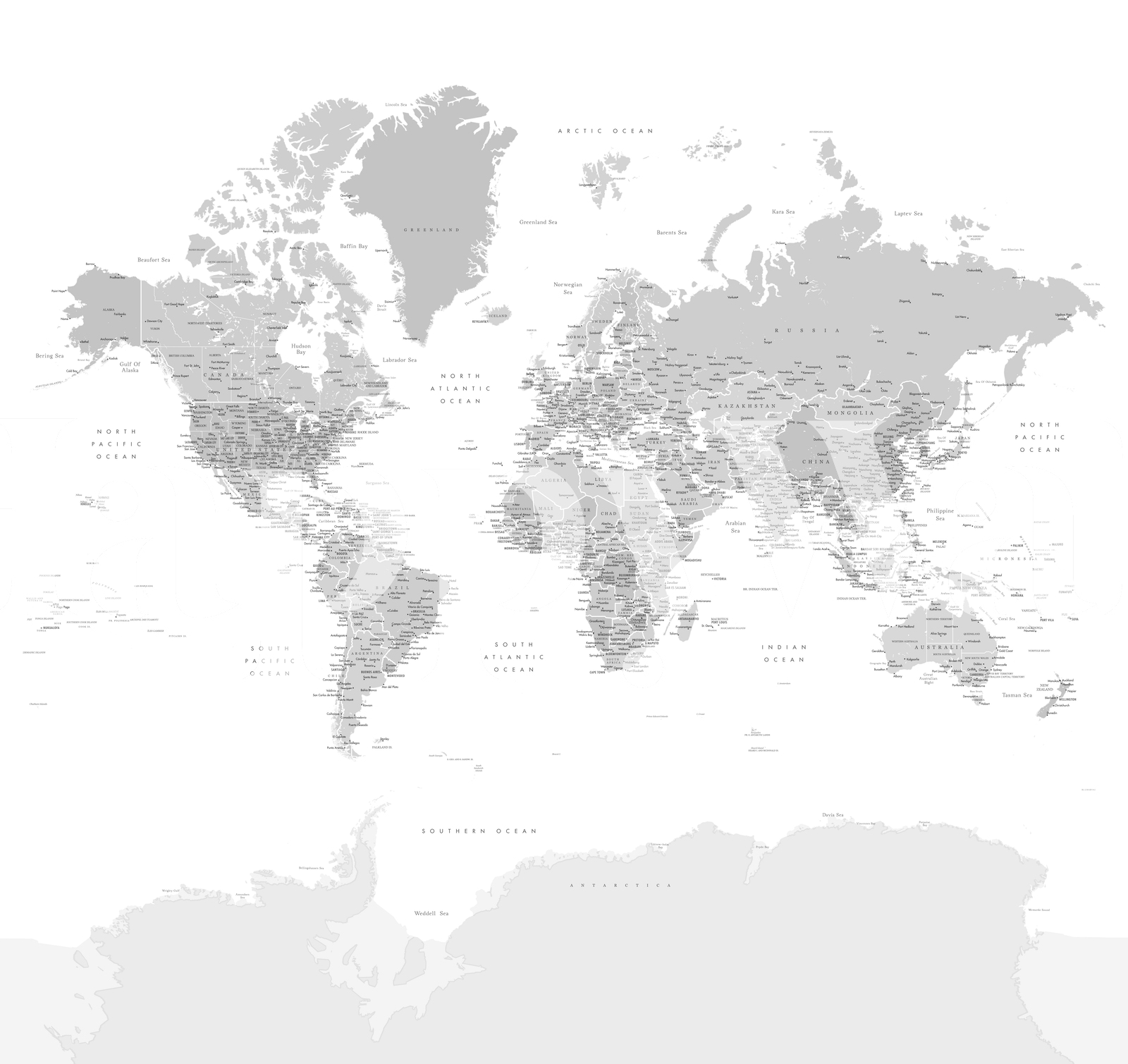 World Map Granit Antarctica Wallpaper - Happywall