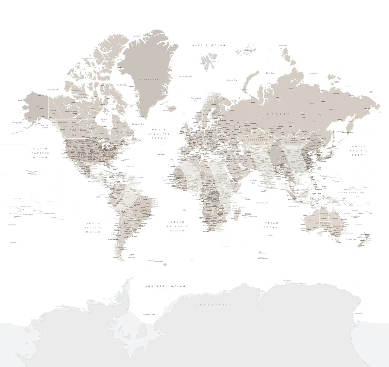 World Map Octavius Antarctica Wallpaper - Happywall