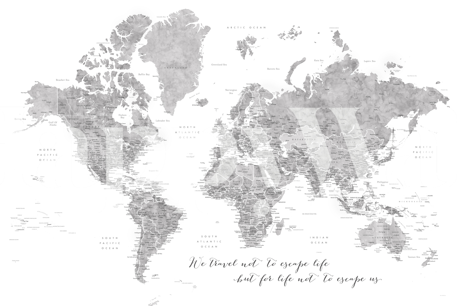 Escape Life World Map Wallpaper - Explore the World on Your Walls