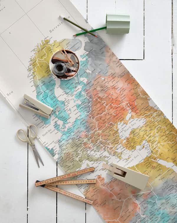 High detail world map Fifi wallpaper - Happywall