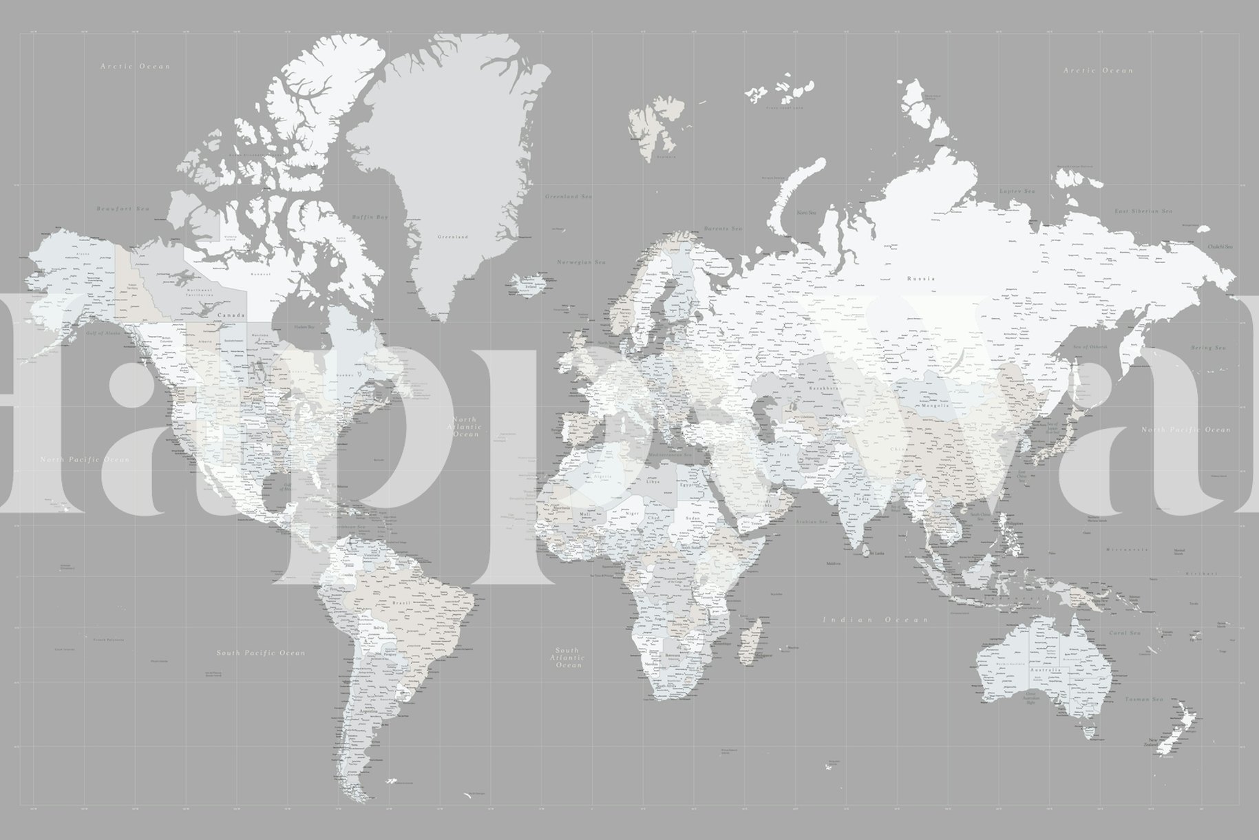 High detail world map Hugh wallpaper | Happywall