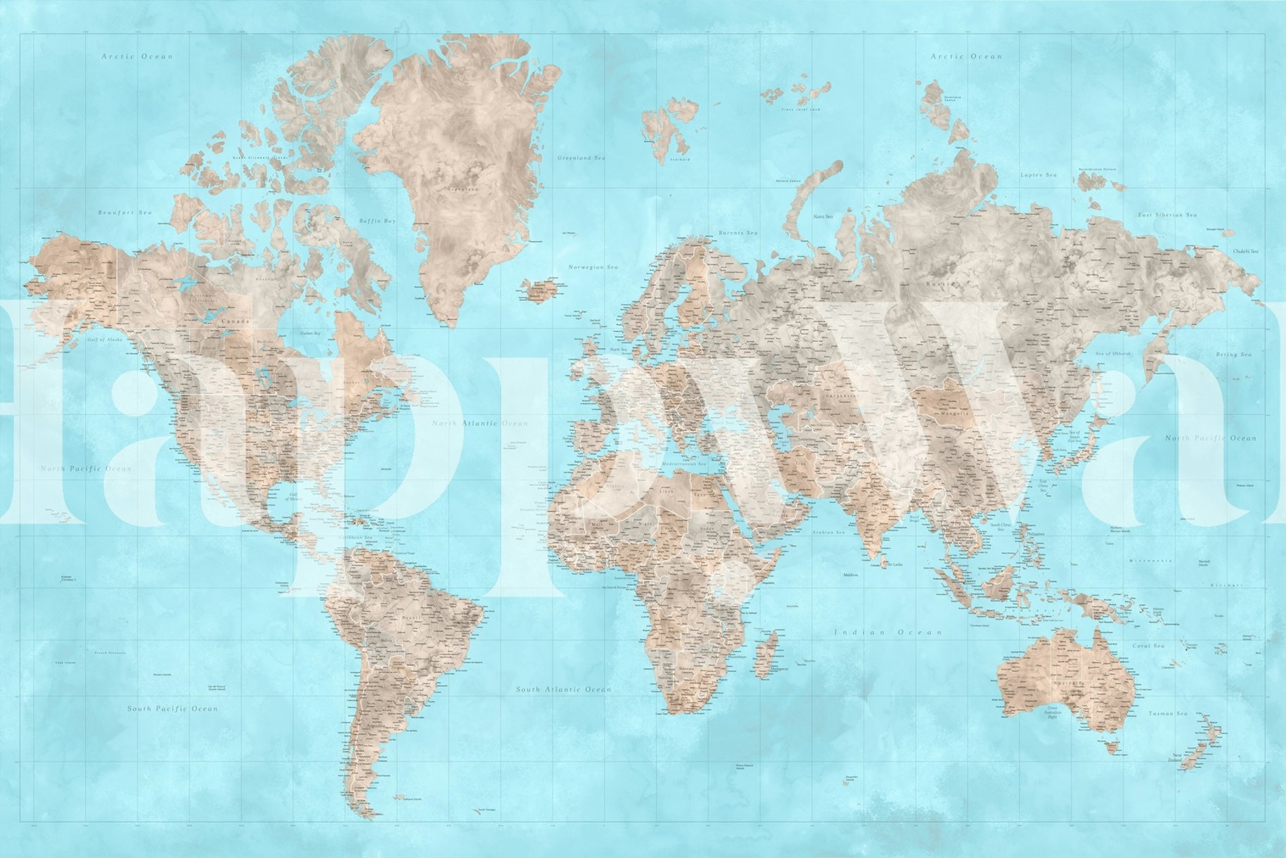 High detail world map Haukea wallpaper - Happywall