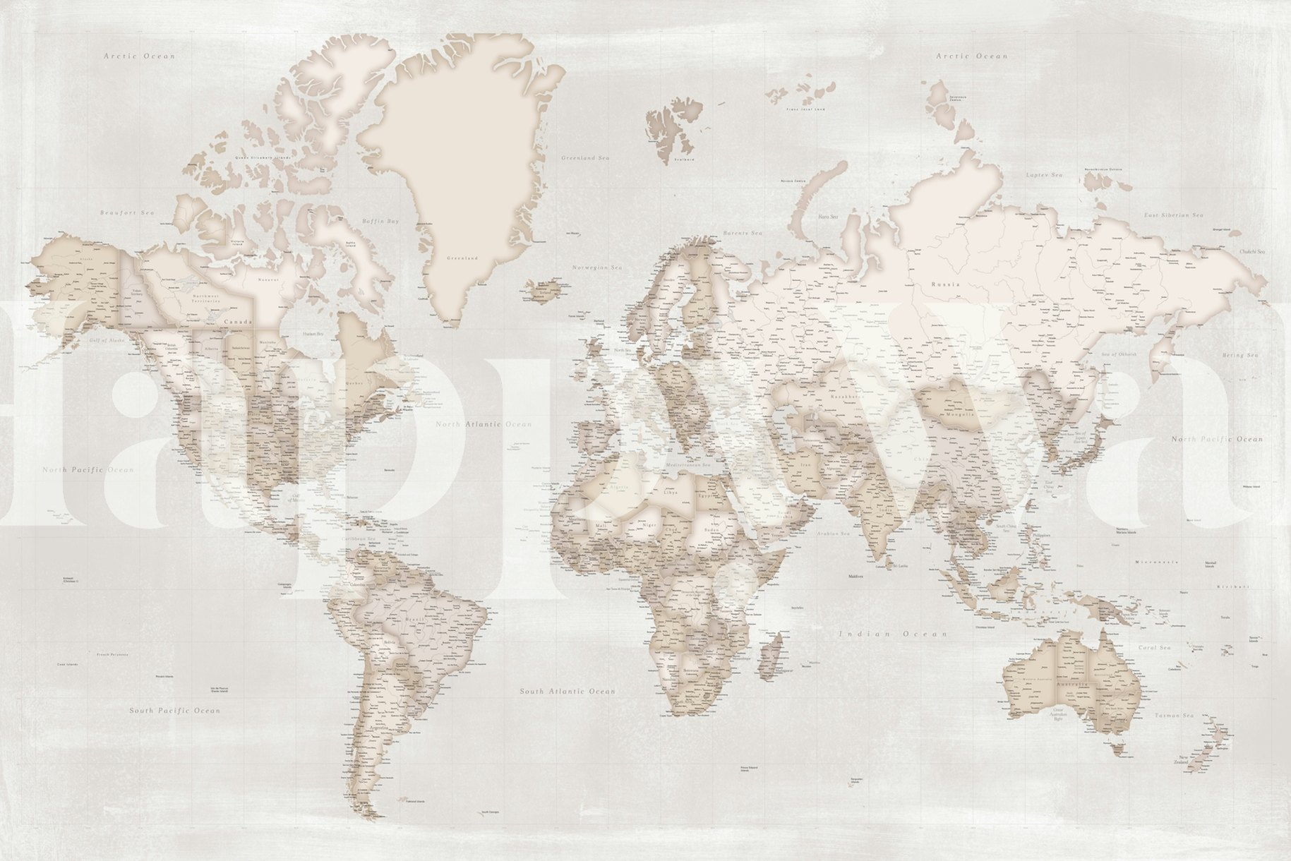 High detail world map Lucille wallpaper - Happywall