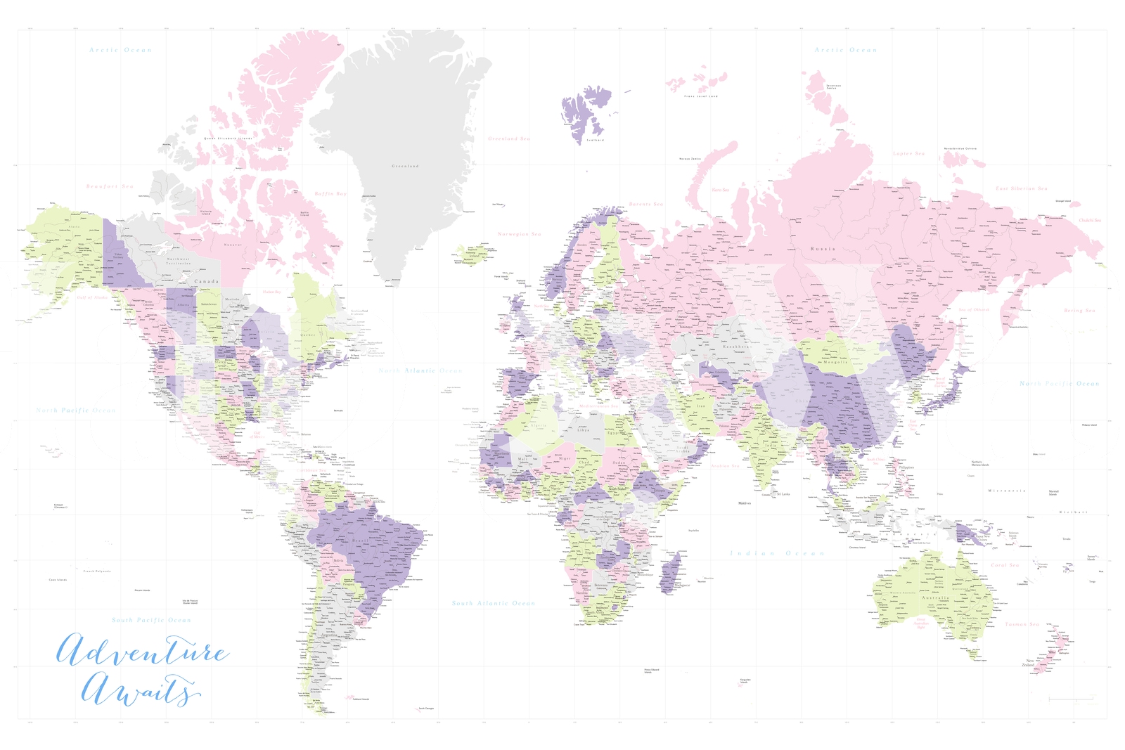 Adventure World Map Eloise Wallpaper - Buy Online at Happywall