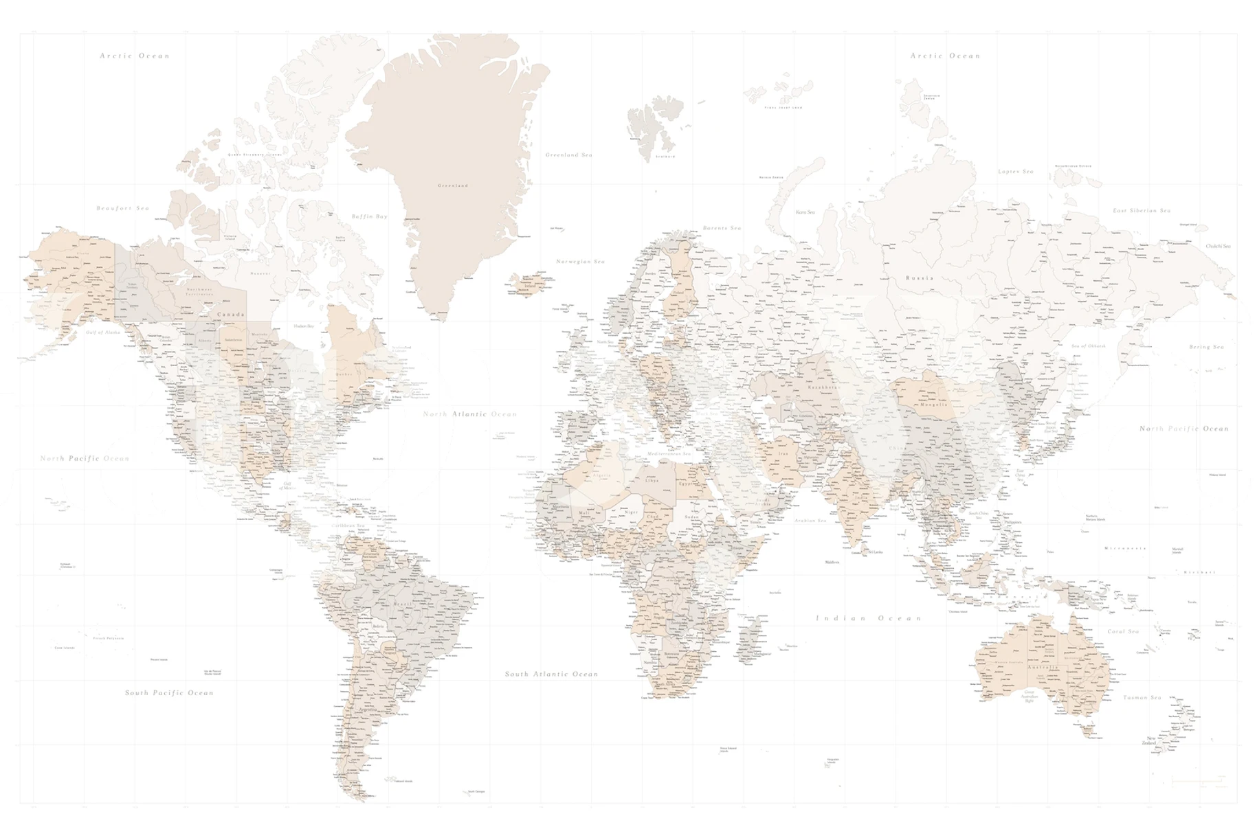 High detail world map Haunani wallpaper - Happywall