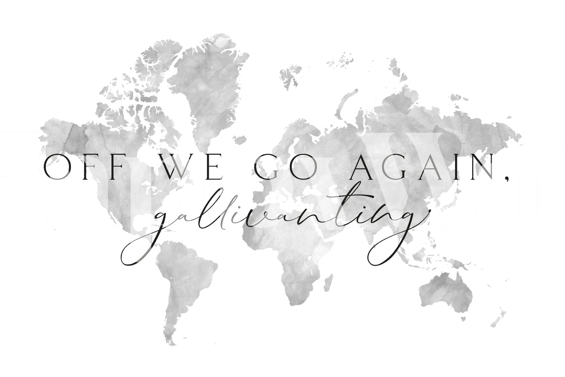 Gallivanting world map wallpaper - Happywall