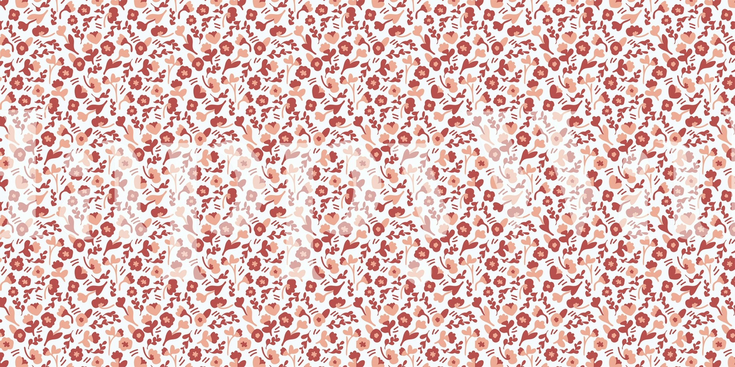 Terracotta Flower Field Wallpaper - Buy Online | Happywall