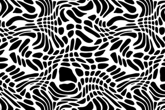 Black and White Odd Shapes Wallpaper - Buy Online at Happywall
