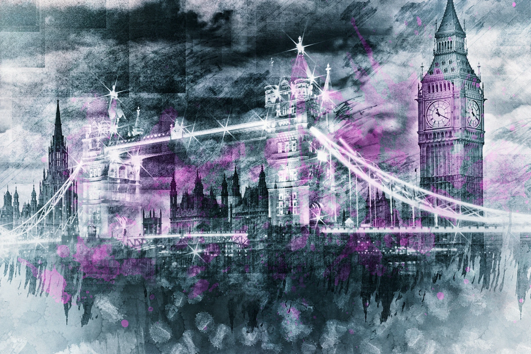 Modern-Art LONDON wallpaper - Happywall