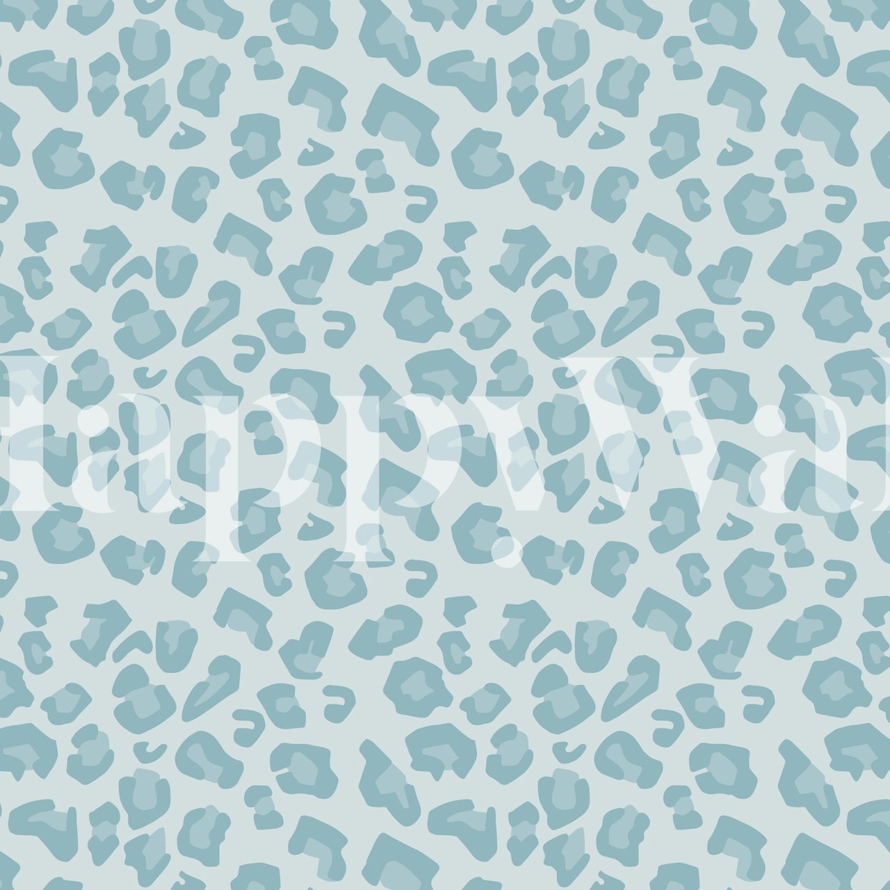 Leopard Animal Print Pale Aqua Wallpaper - Buy Online | Happywall