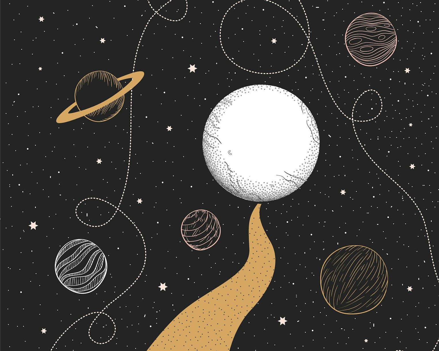 Moon Path Wallpaper - Buy Online | Happywall