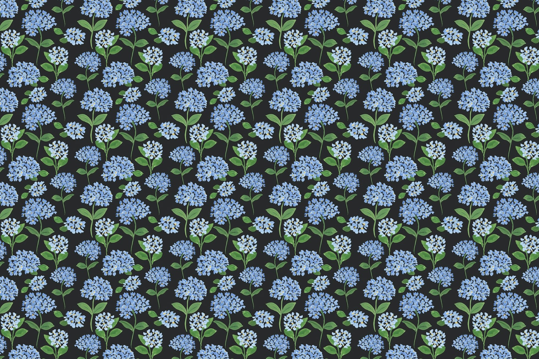 Hydrangea Pattern Wallpaper | Happywall