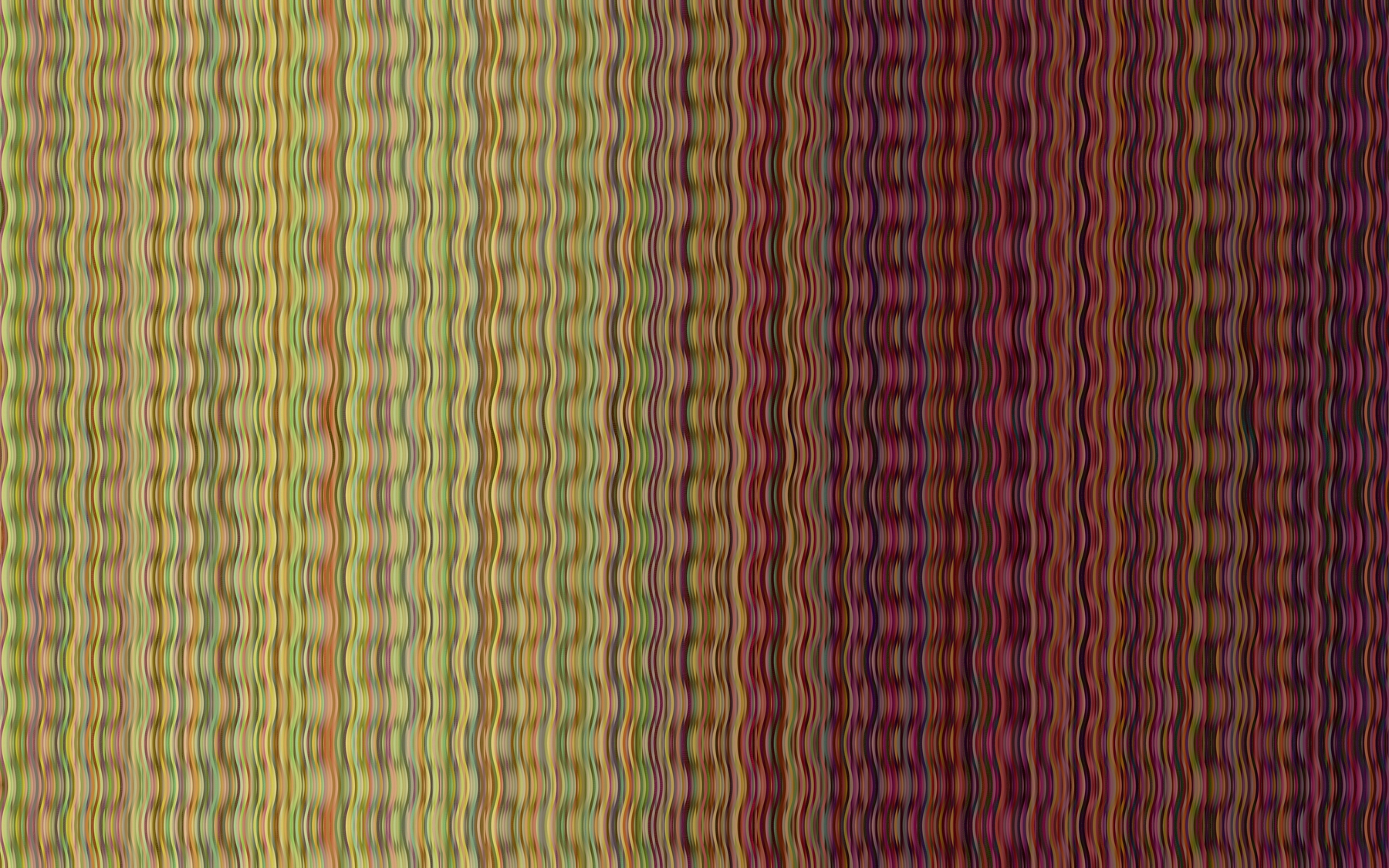 Rainbow Waves Yellow Brown Wallpaper | Happywall