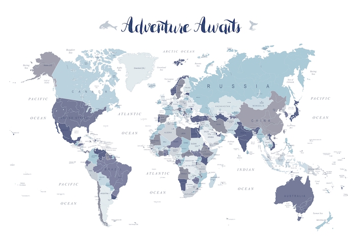 Adventure Awaits World Map Wallpaper