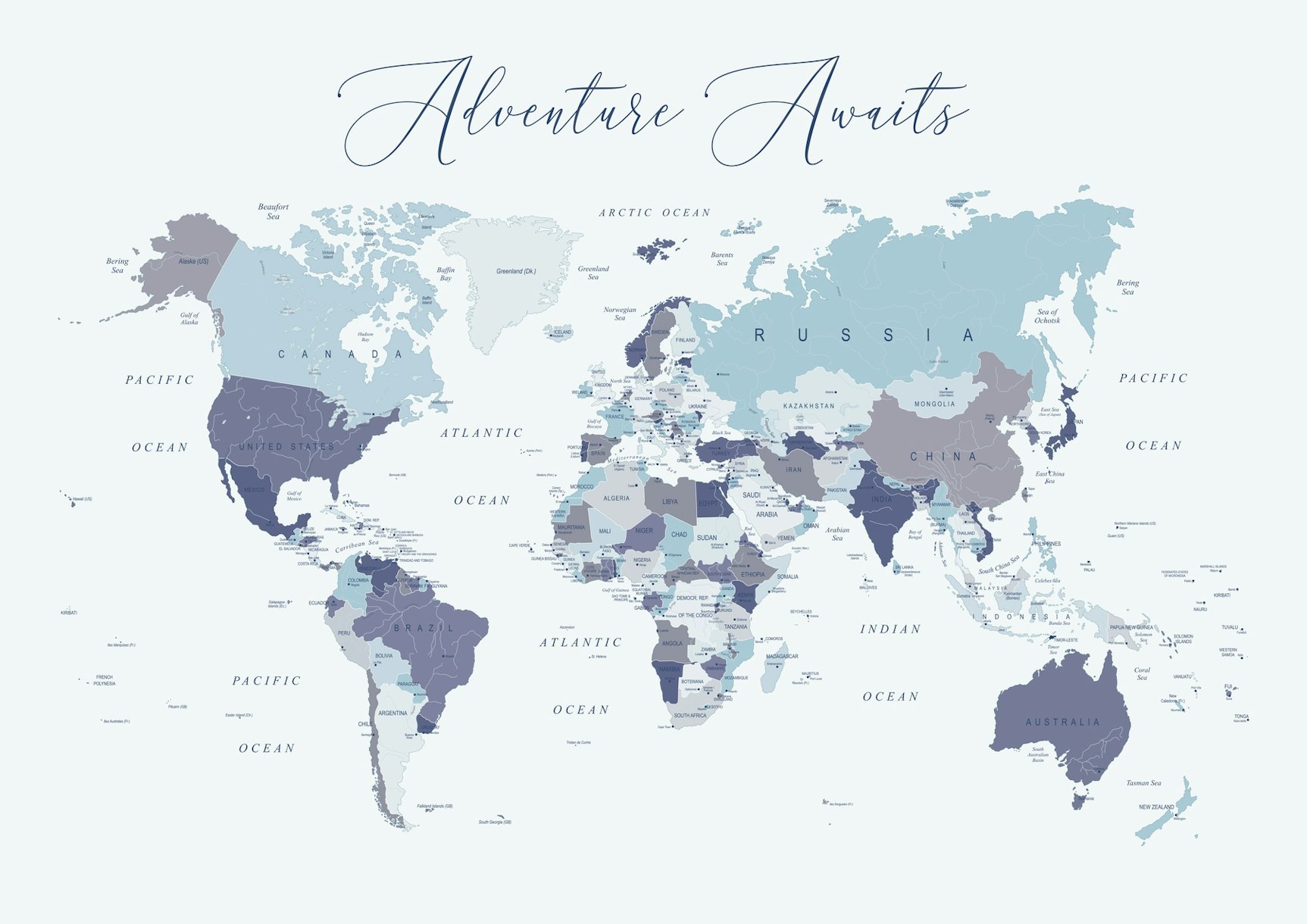 Adventure Awaits - Map of World Wallpaper | Happywall
