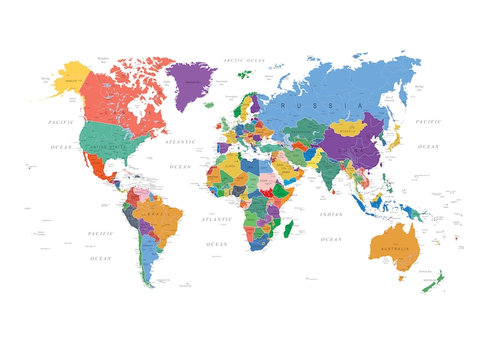 Colorful World Map Wallpaper