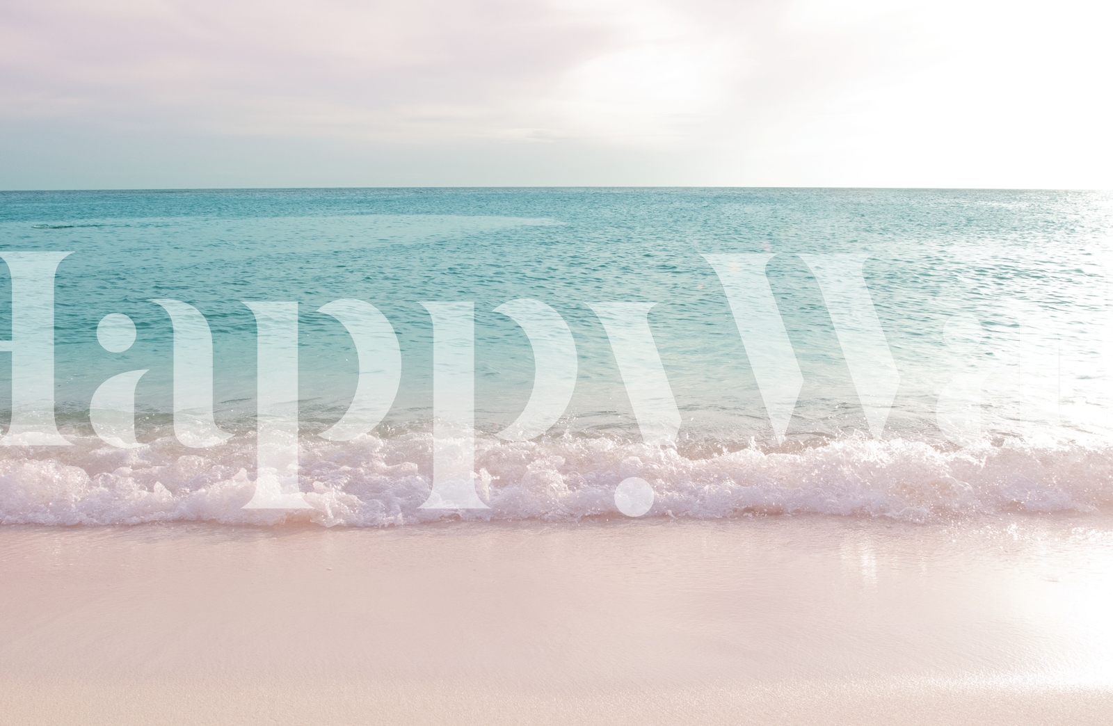 Soft Pastel Beach Ocean Waves Wallpaper