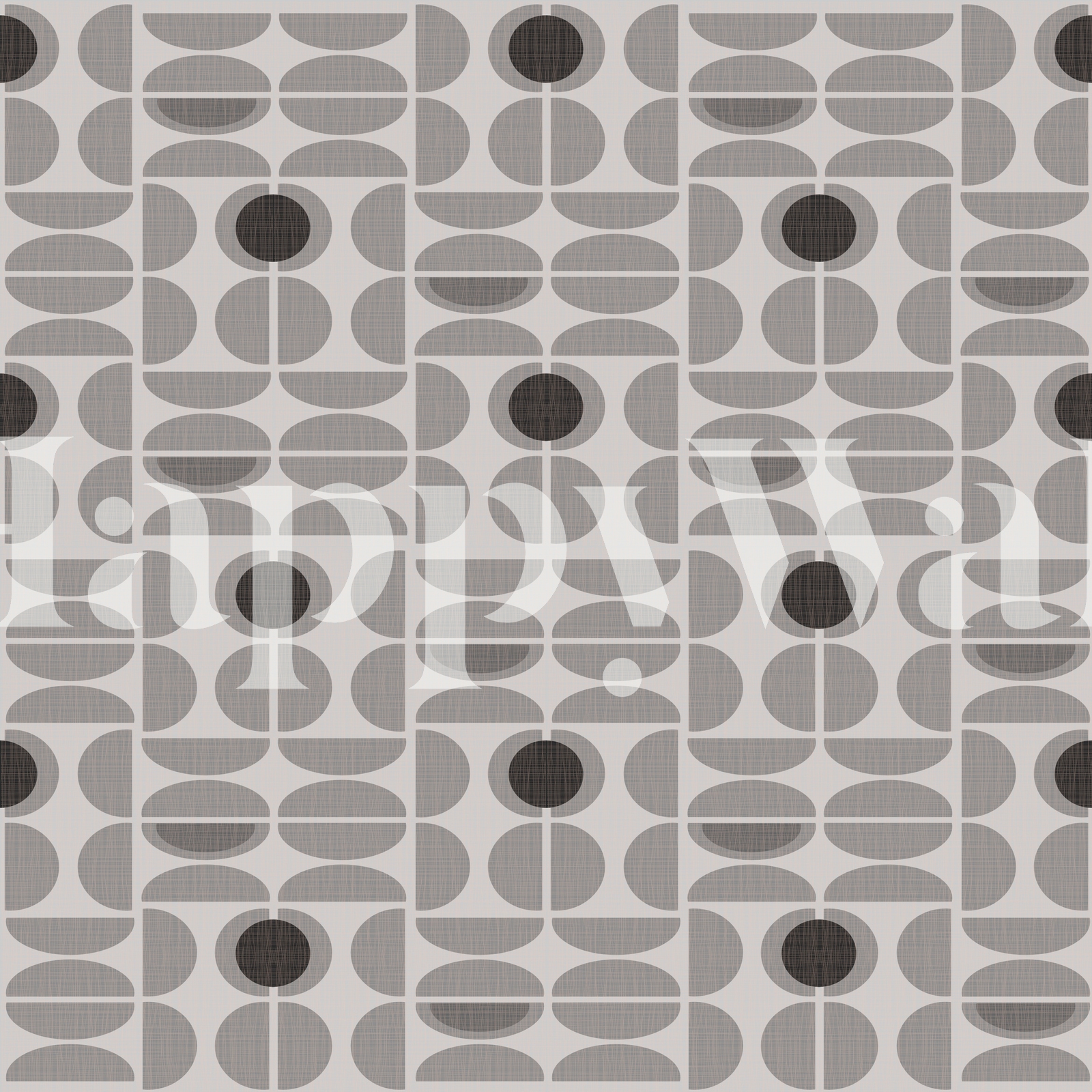 Gray Geometric Retro Wallpaper for Modern Décor