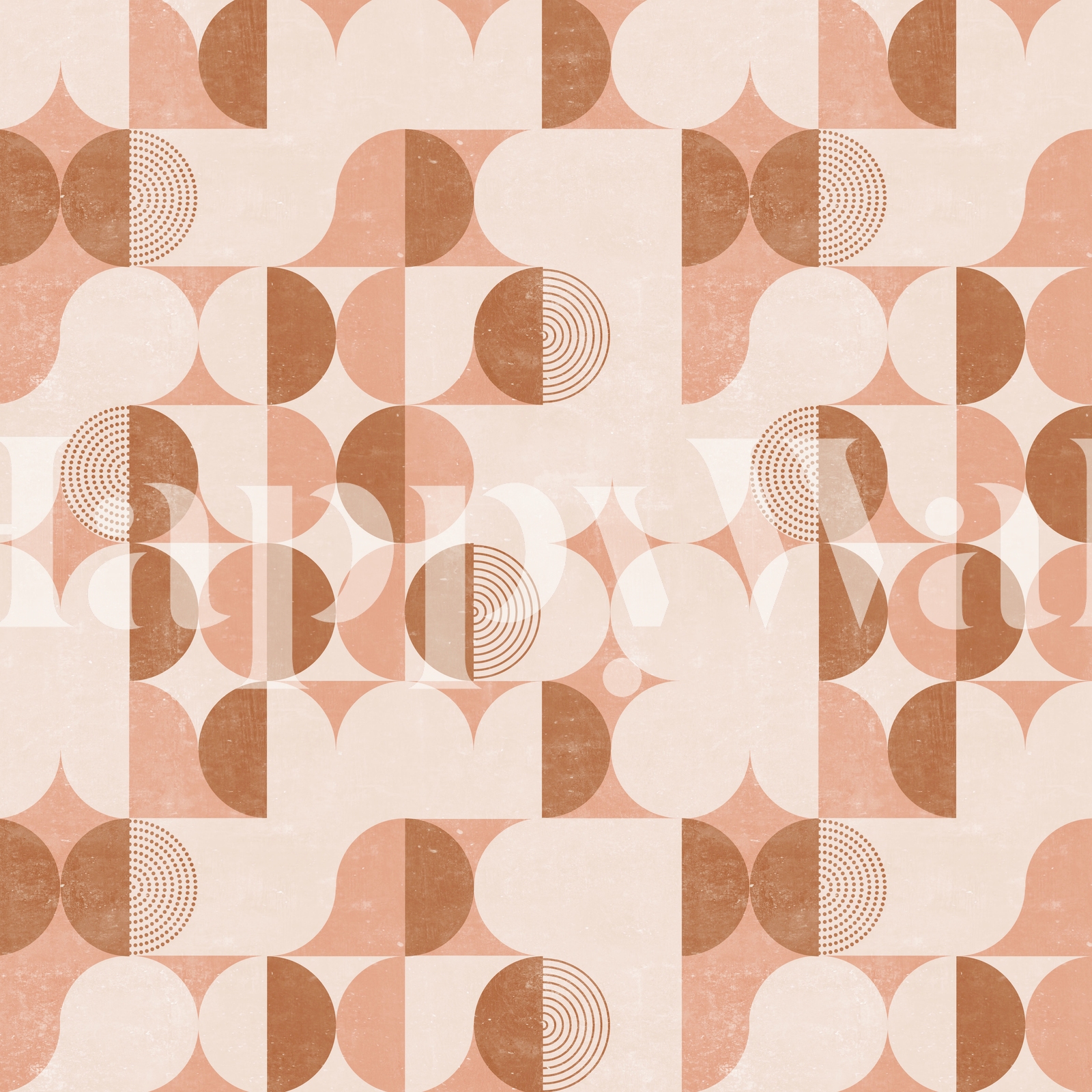 Pink Geometric Wallpaper for Modern Interiors