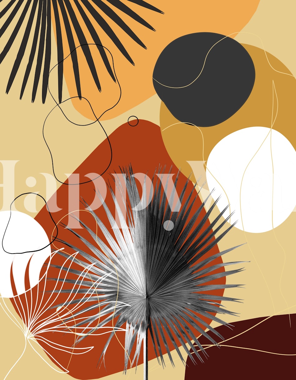 "Yin Yang Fan Palm Finesse 1 Wallpaper - Buy Now on Happywall"