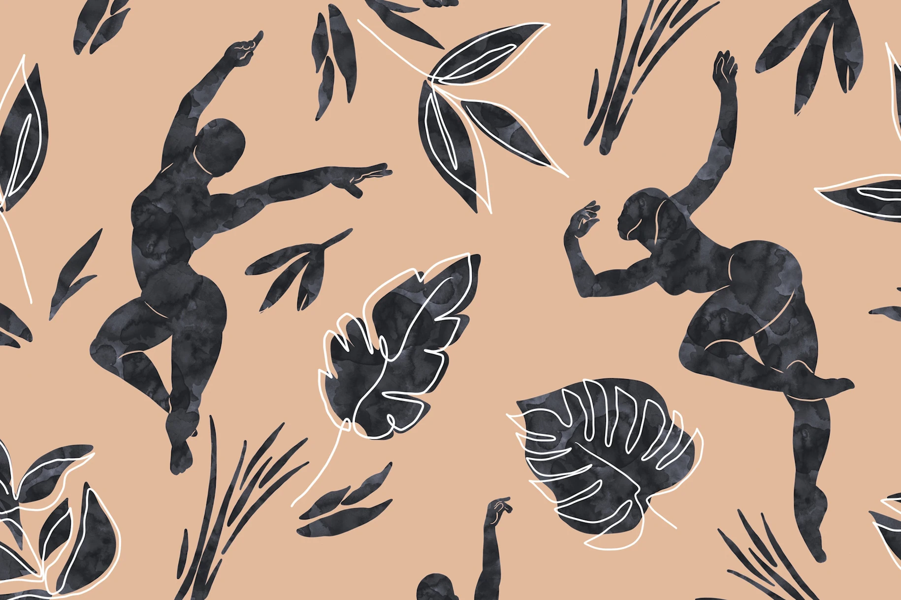 Dance Women Simple Nature 2B Wallpaper | Happywall