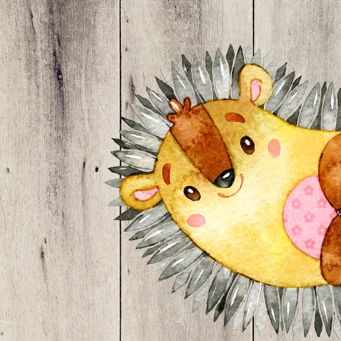 Woodland Friends Hedgehog Wallpaper - Buy Online | Happywall