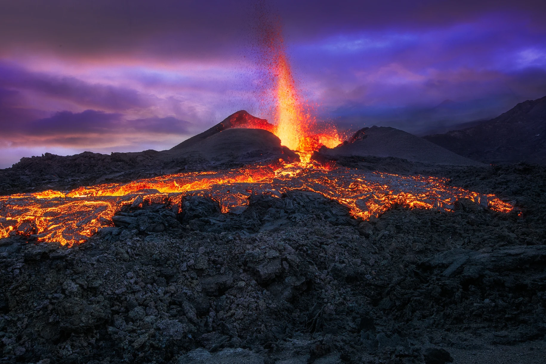 Fire at blue hour! wallpaper - Happywall