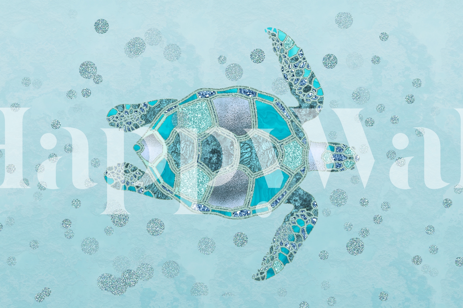 Aqua Turquoise Turtle Wallpaper