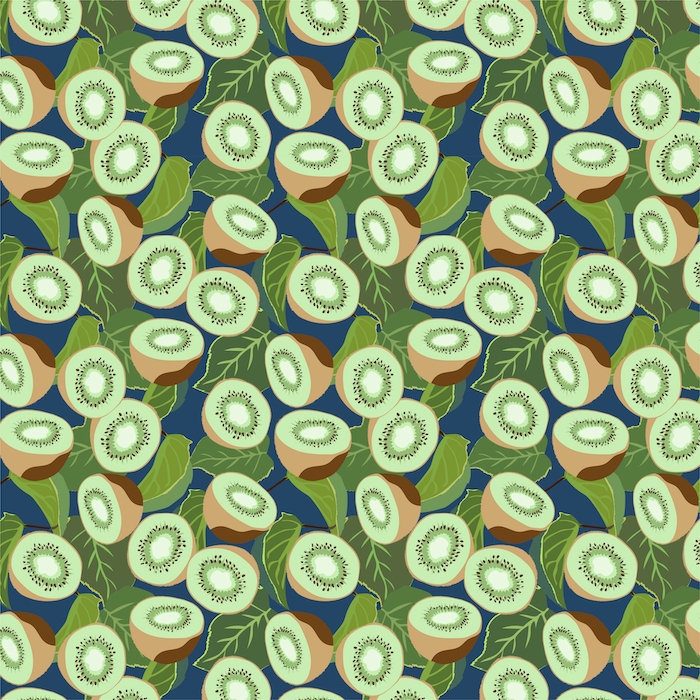 Kiwi Fruit Pattern Wallpaper for Kitchen