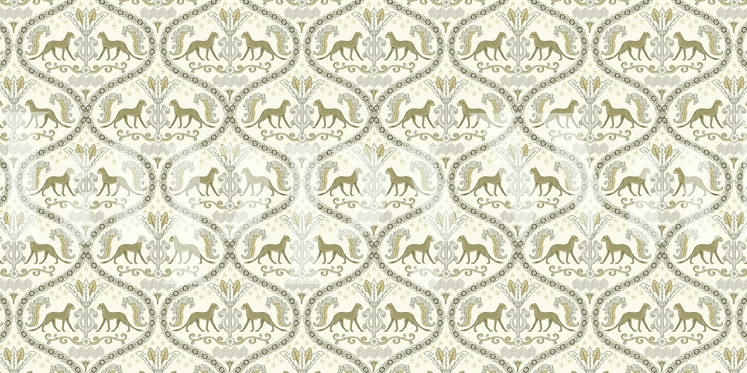 Buy Stunning Jaguars Gold and Cream Wallpaper Online | Happywall