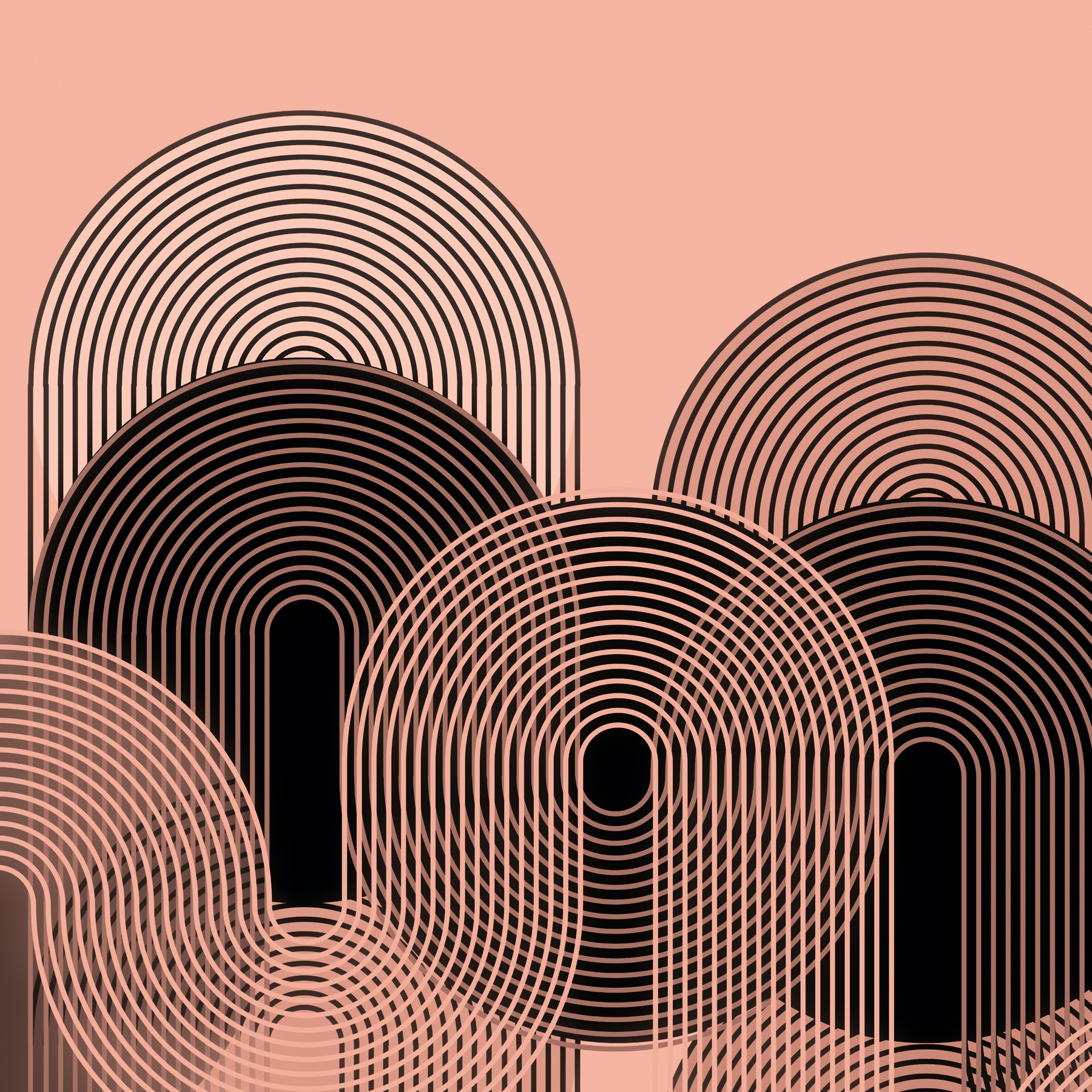 Retro Arches Wallpaper - Bold and Colorful Designs | Happywall