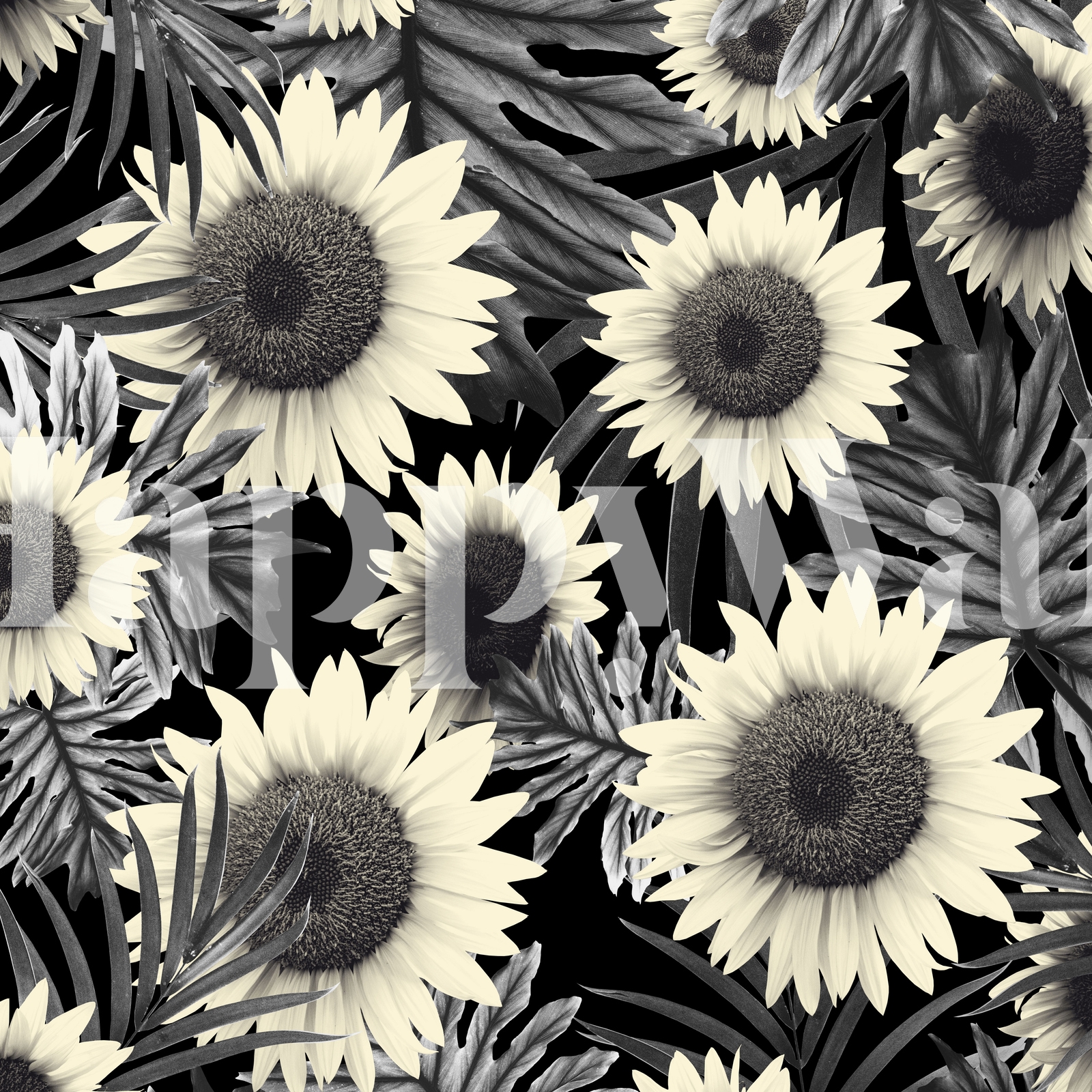 Tropical Sunflower Jungle 2 Wallpaper - Buy Online | Happywall