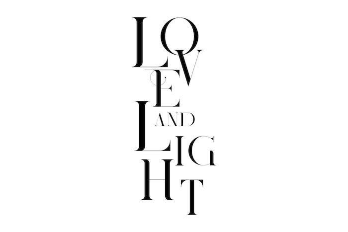 Love and Light Typo Wallpaper - Happywall