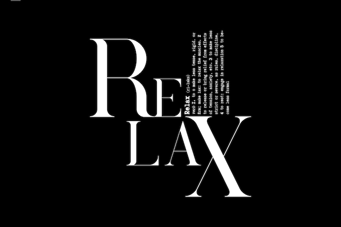 Relax Typo Wallpaper - Calming Wall Decor | Happywall