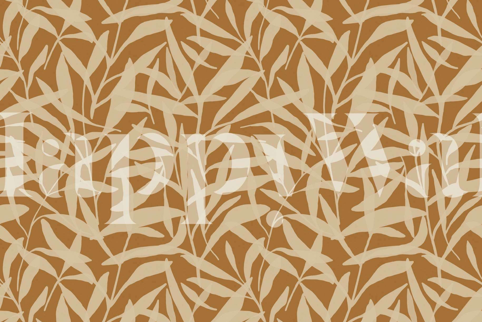 Yellow Organic Pattern Wallpaper - Happywall