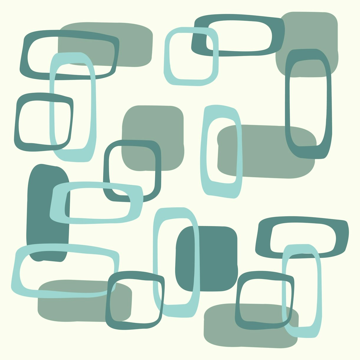 Mid Century Squares Pattern II Wallpaper - Buy Online | Happywall