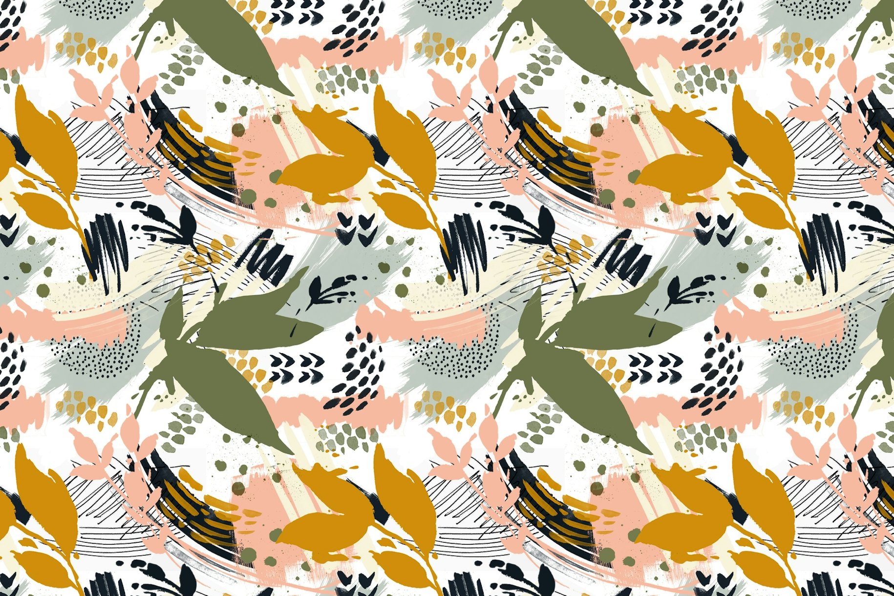 Abstract Strokes Still Life Wallpaper | Happywall