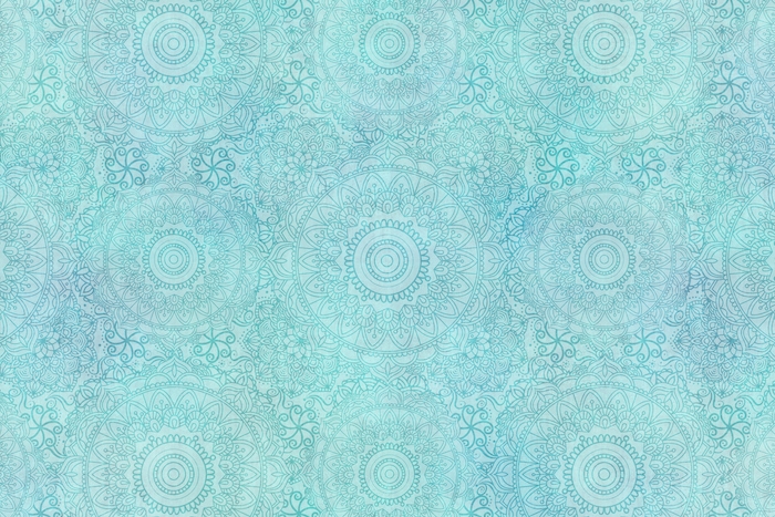 Turquoise Mandala Art Wallpaper - Buy Online | Happywall