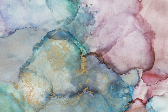 Colorful Alcohol Ink Marble Wallpaper | Happywall