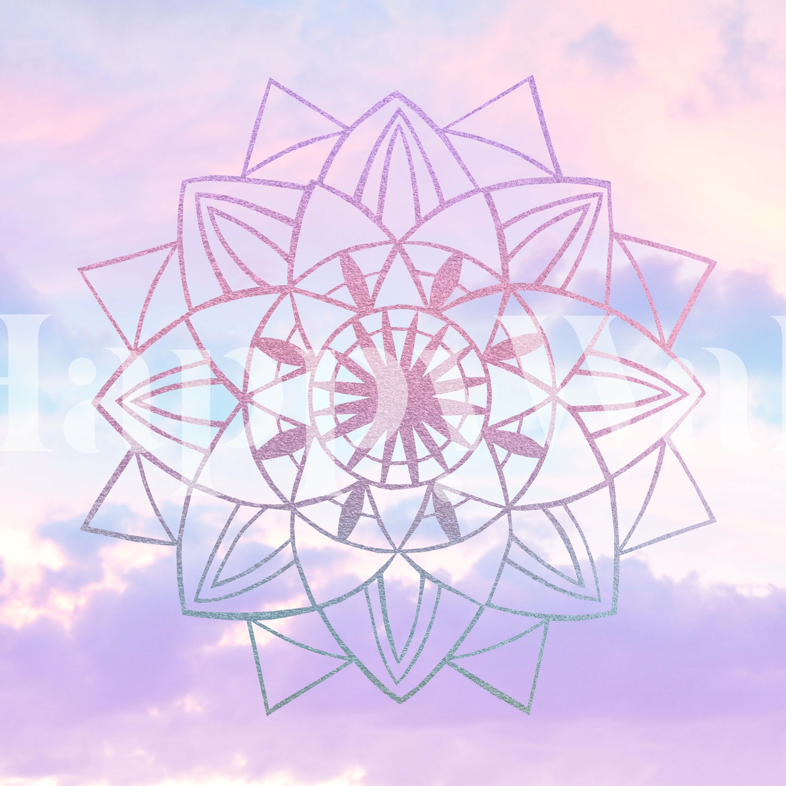 Pastel Star Mandala Unicorn Wallpaper