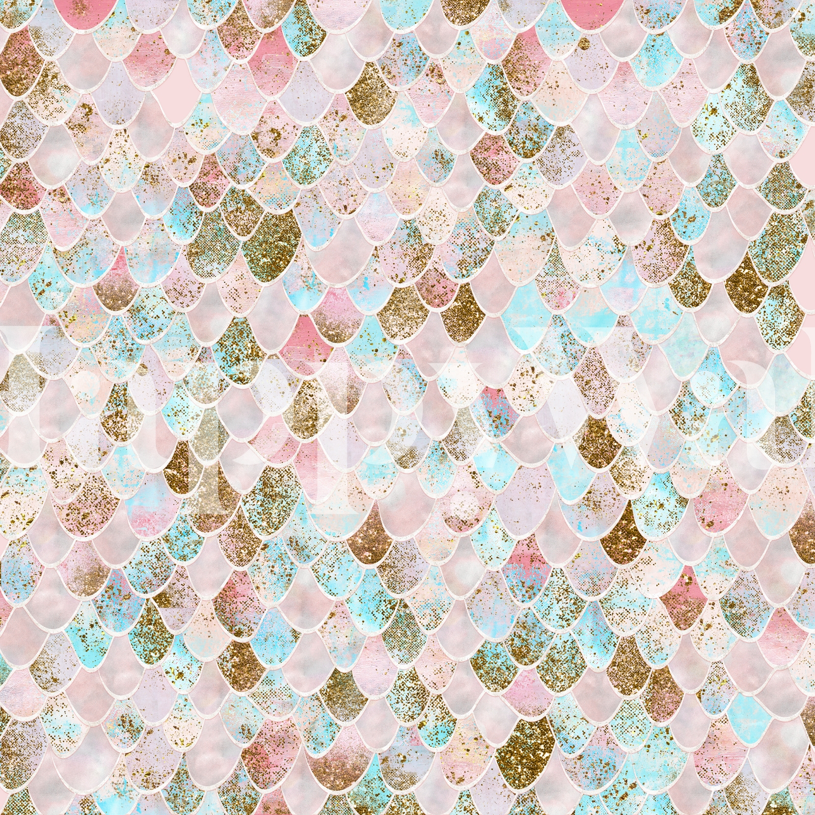 Colorful Mermaid Scales Wallpaper